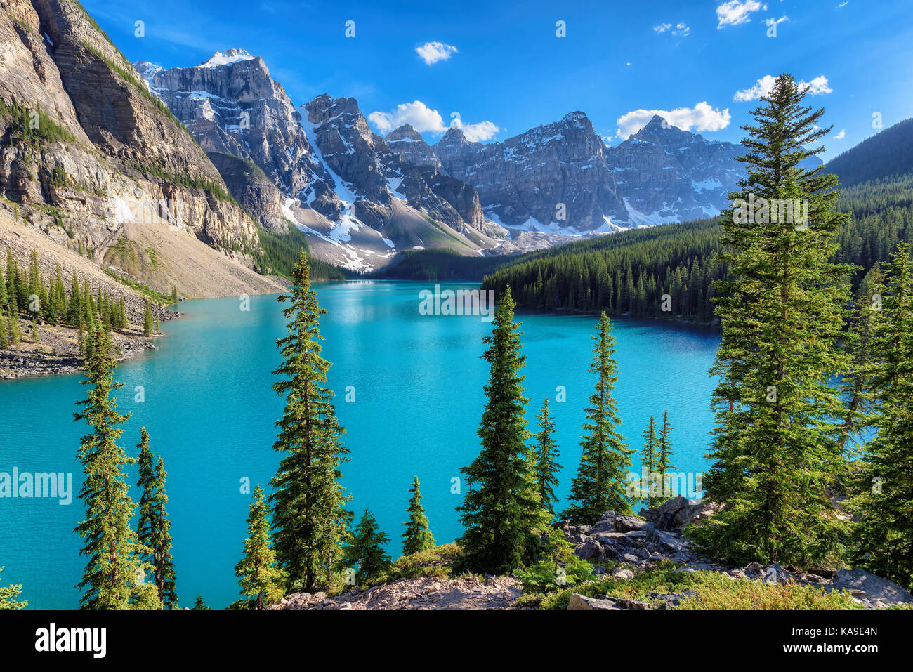 Lake Moraine, Banff national park, Canada Stock Photo - Alamy