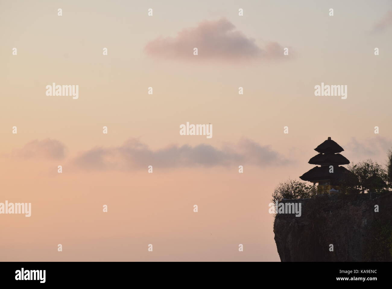 Sunset at Uluwatu hindu temple in Bali, Indonesia Stock Photo - Alamy