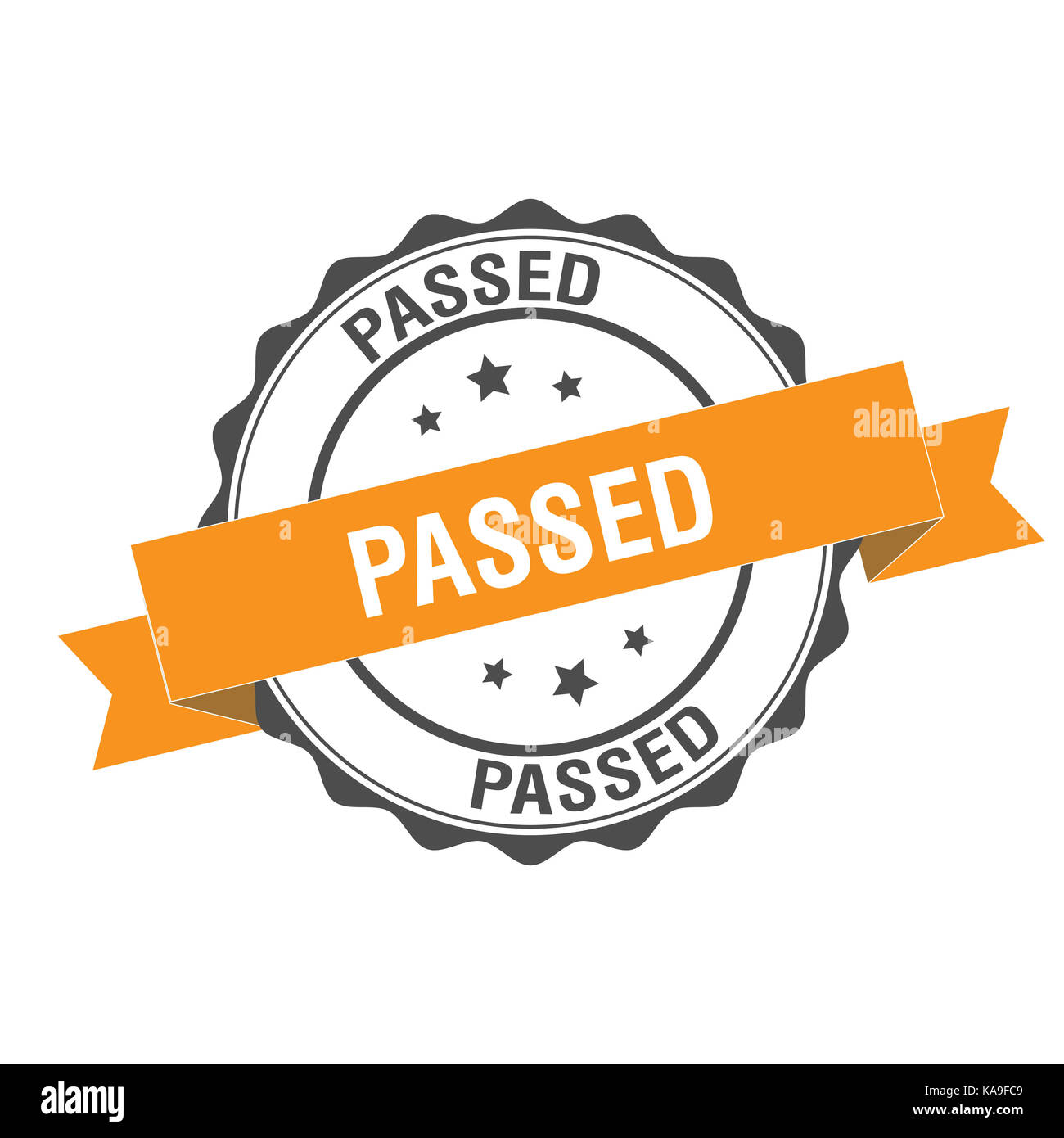 Passed stamp illustration Stock Photo - Alamy