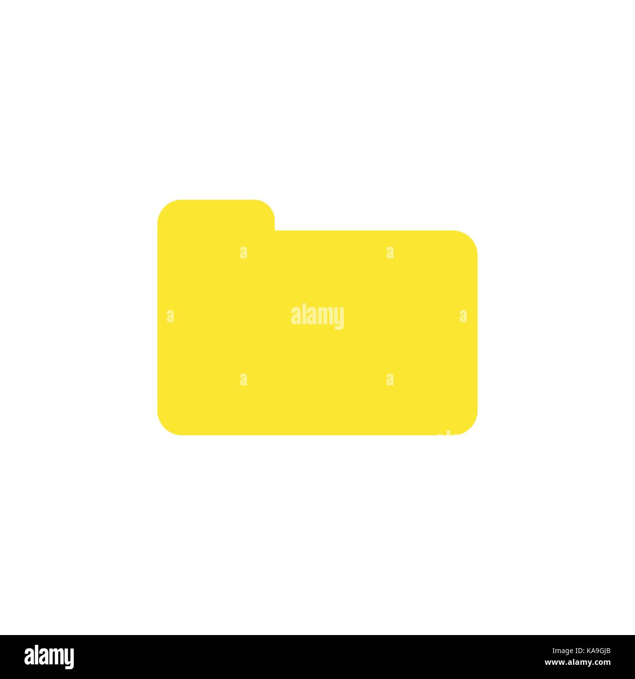 Flat design style vector illustration of yellow closed folder symbol ...