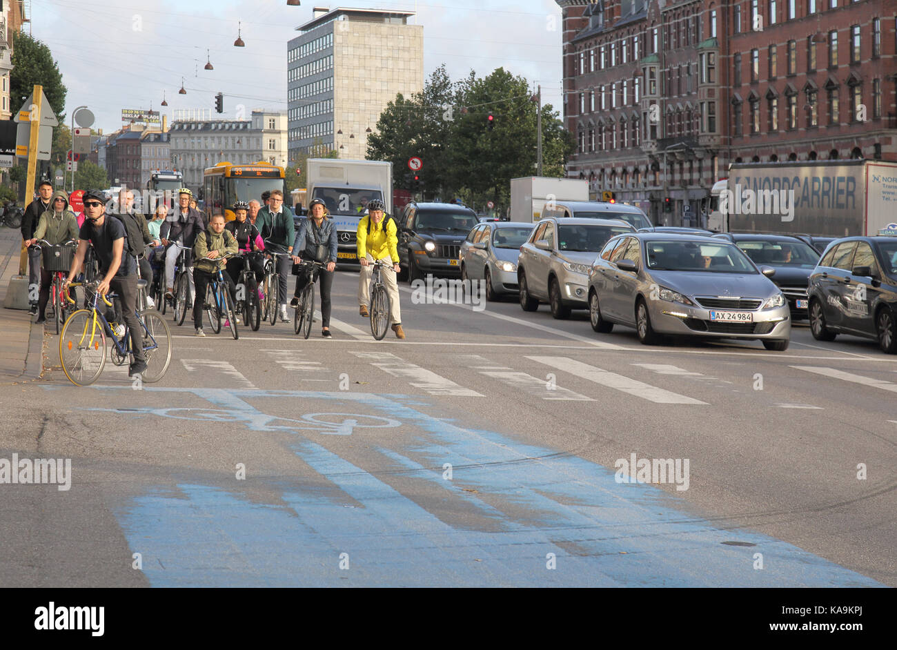 some of the thousands of cyclists in copenhagen denmark Stock Photo - Alamy