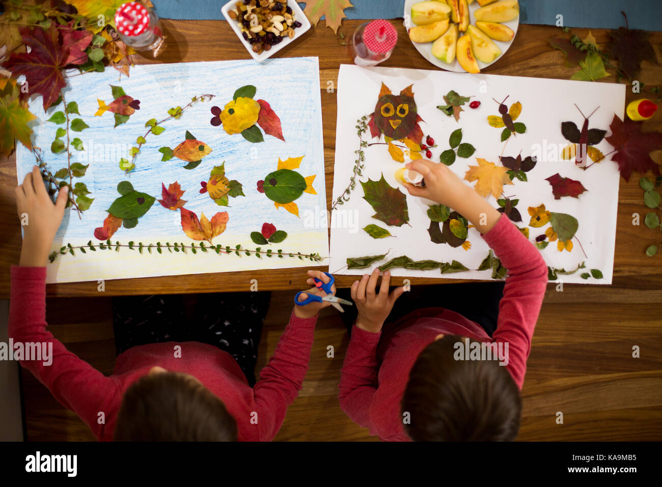 Child using glue hi-res stock photography and images - Alamy