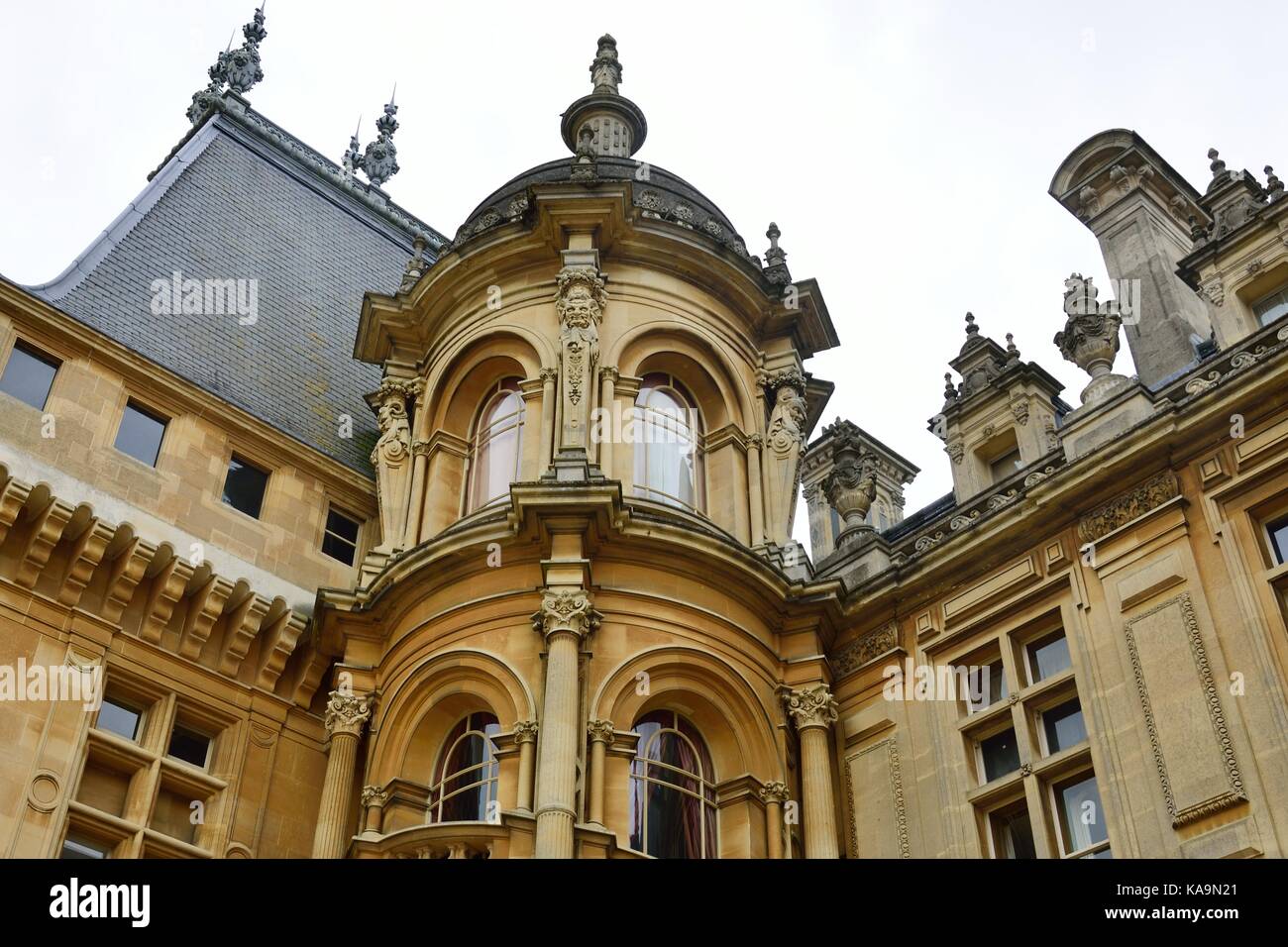 Gothic French style chateau Stock Photo - Alamy