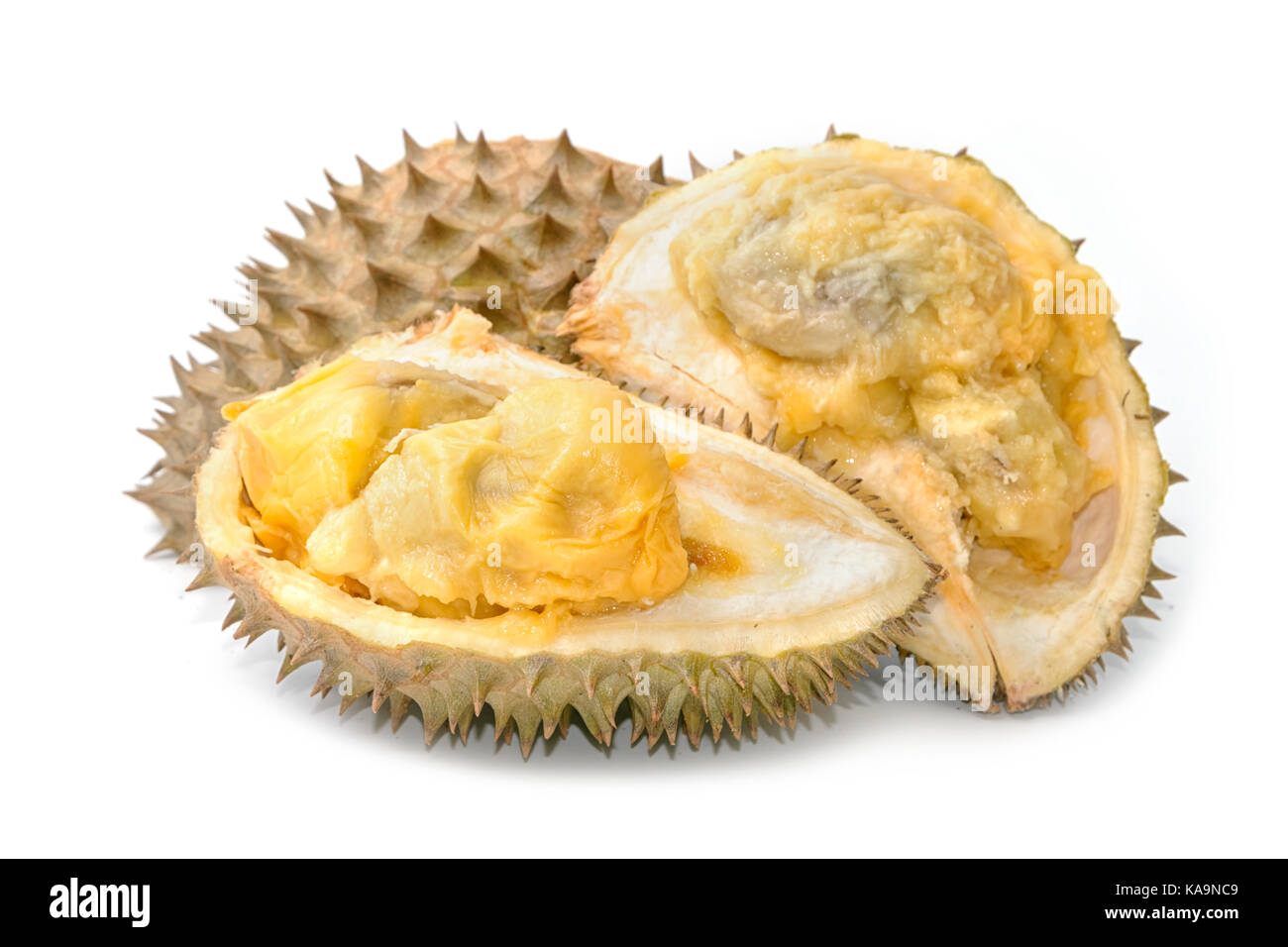 Rotten durian fruit isolate on white Stock Photo - Alamy