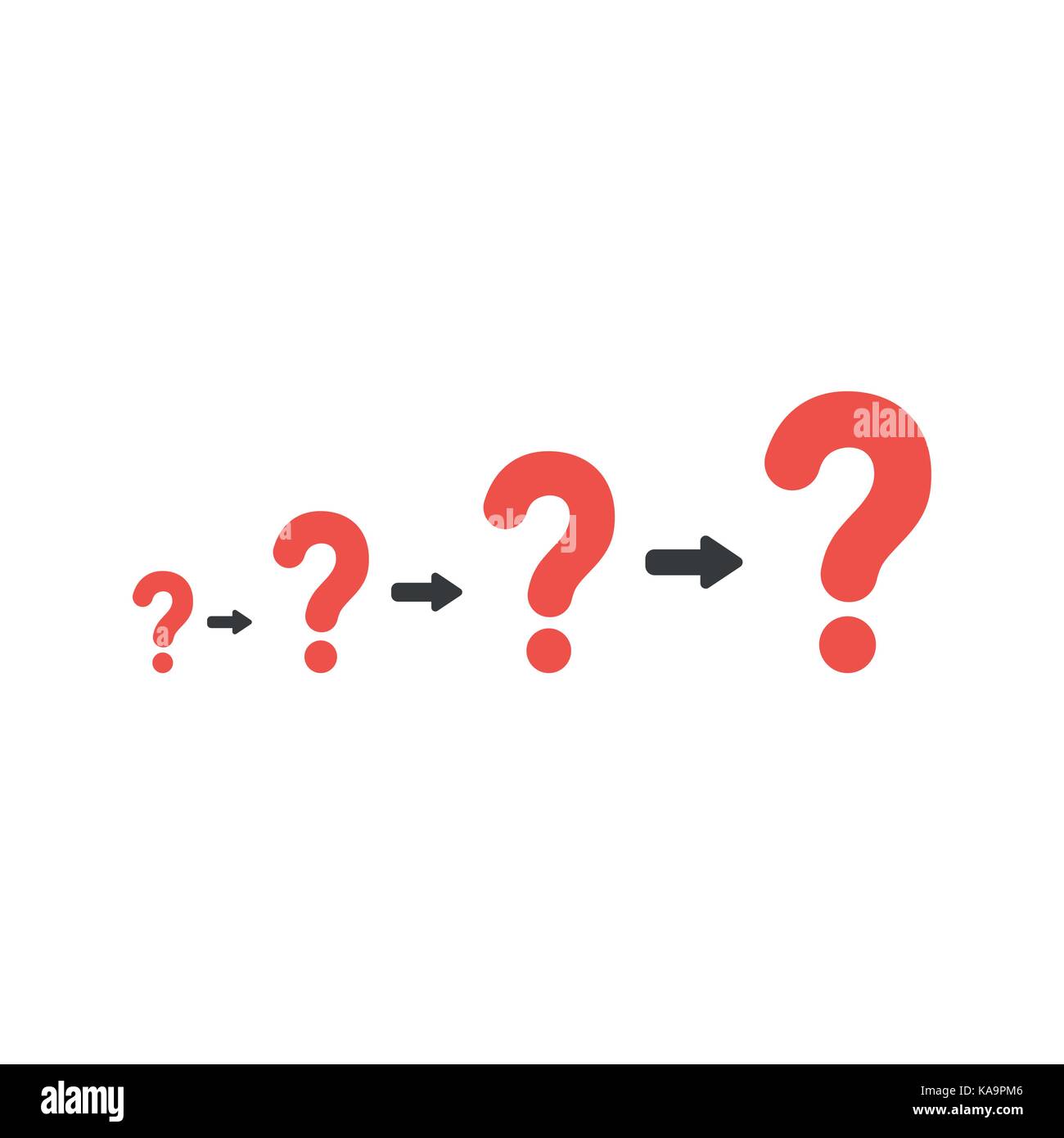 Flat design style vector illustration concept of growing problems with ...