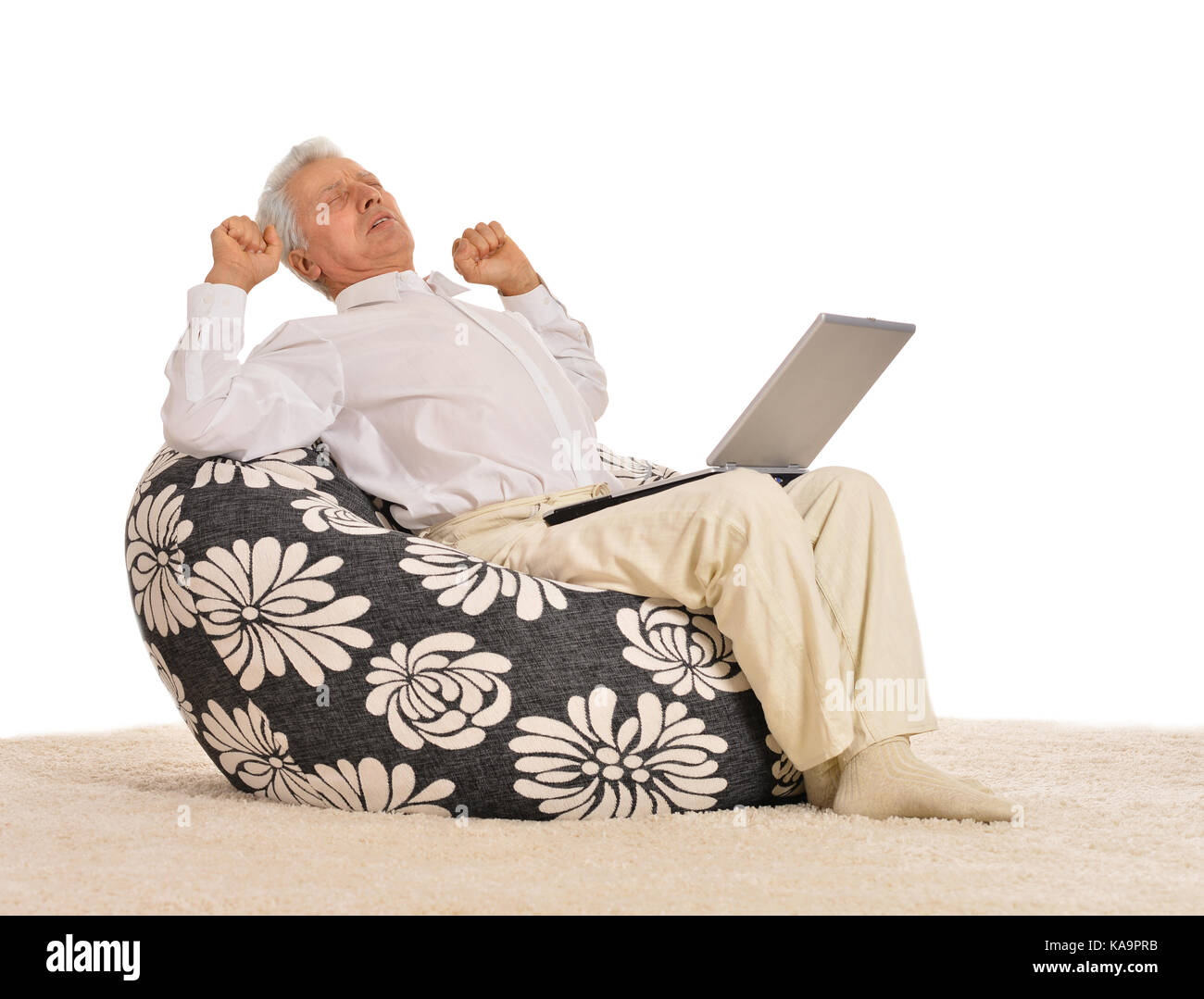 man using laptop Stock Photo - Alamy