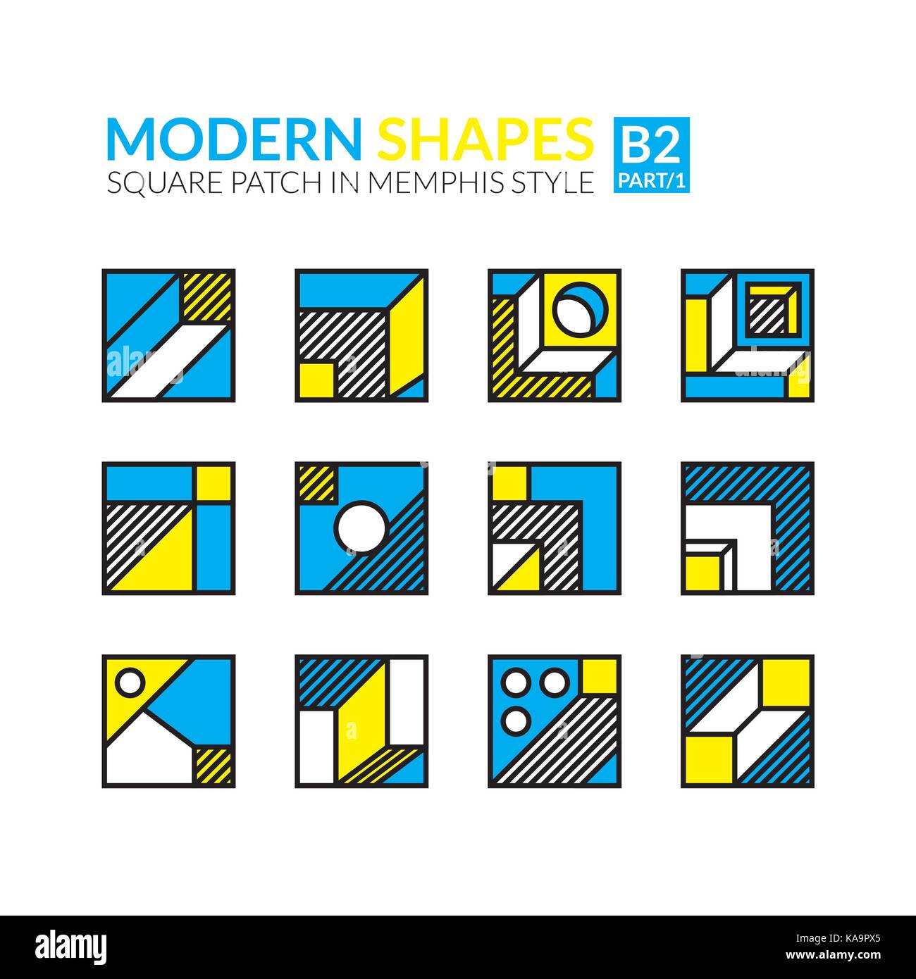 Set memphis patches Stock Vector Image & Art - Alamy