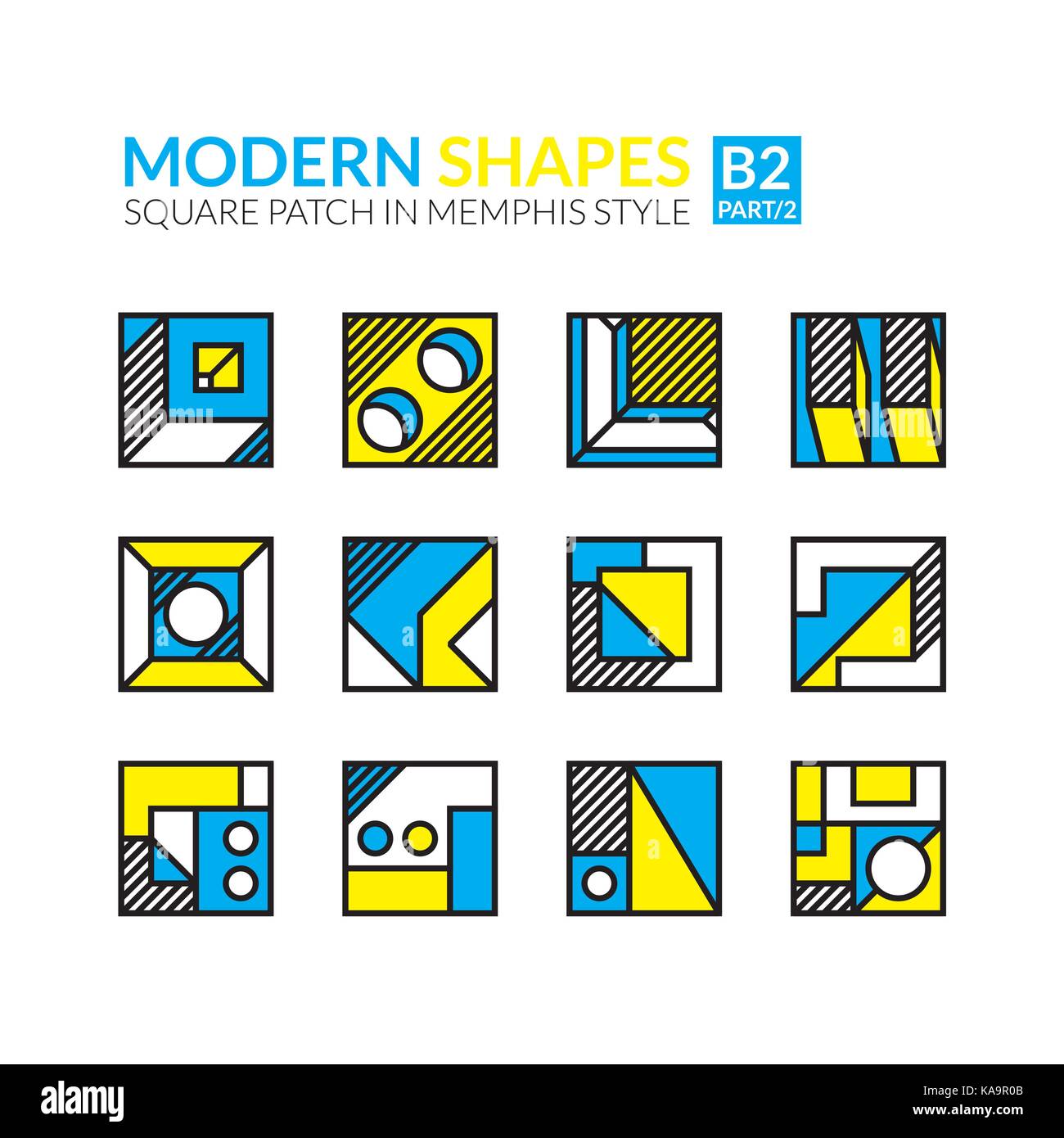 Vector memphis pattern Cut Out Stock Images & Pictures - Alamy