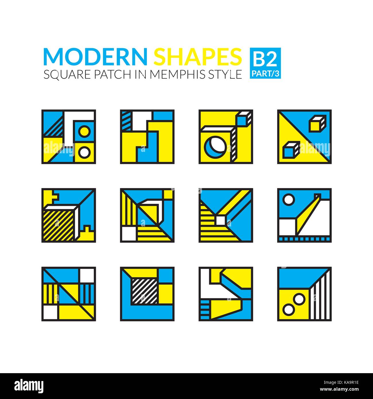 Vector memphis wallpaper Cut Out Stock Images & Pictures - Alamy