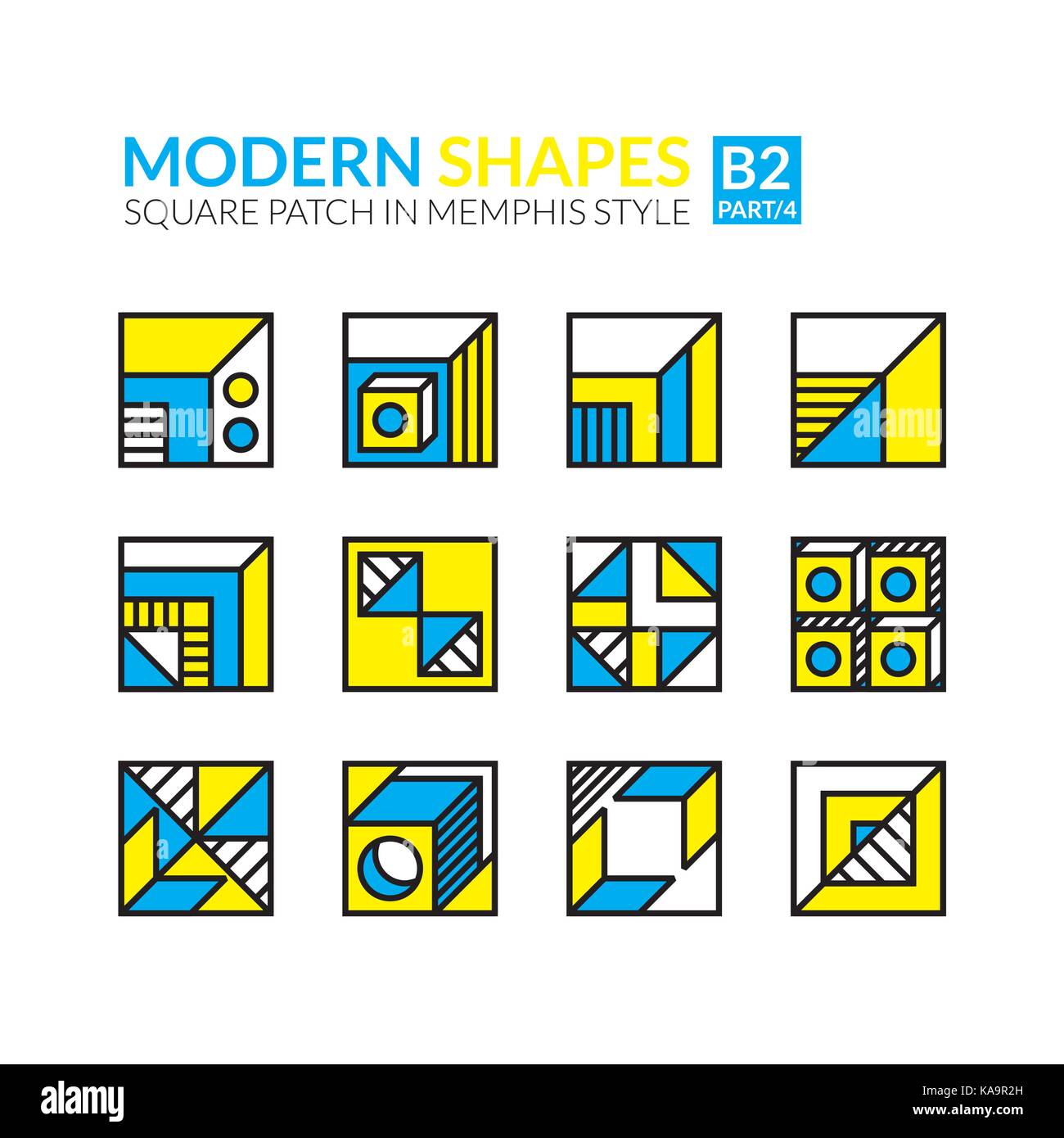 Set memphis patches Stock Vector Image & Art - Alamy