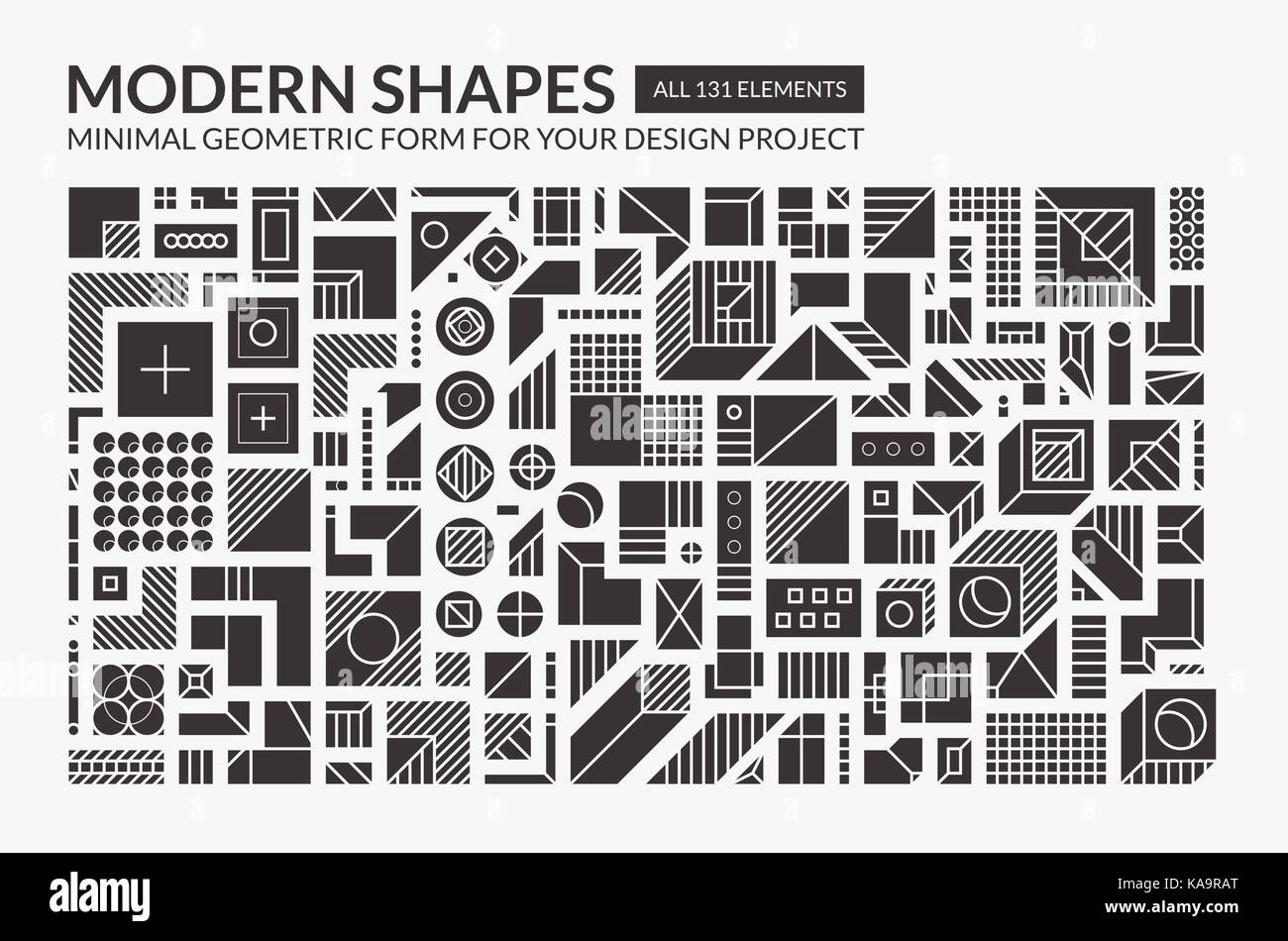 Modern pattern mosaic shapes Cut Out Stock Images & Pictures - Alamy