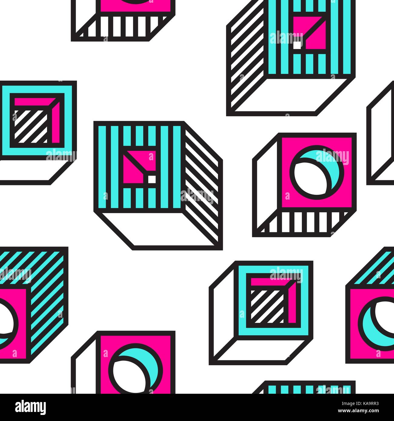 Abstract memphis style shape Cut Out Stock Images & Pictures - Alamy