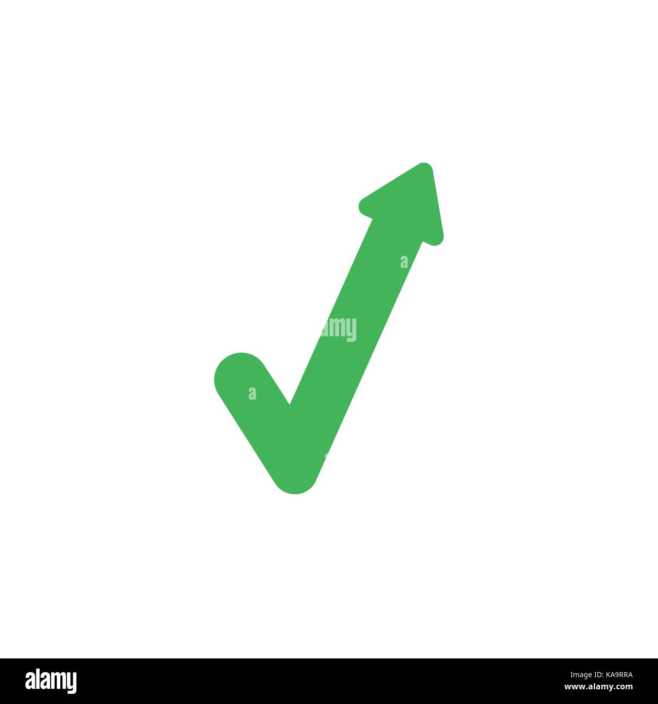 Flat design style vector illustration concept of green check mark ...
