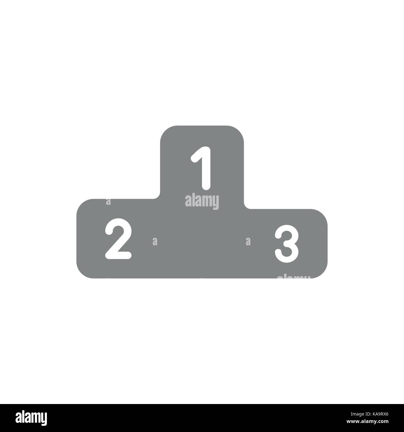 Flat design style vector illustration concept of grey podium symbol ...