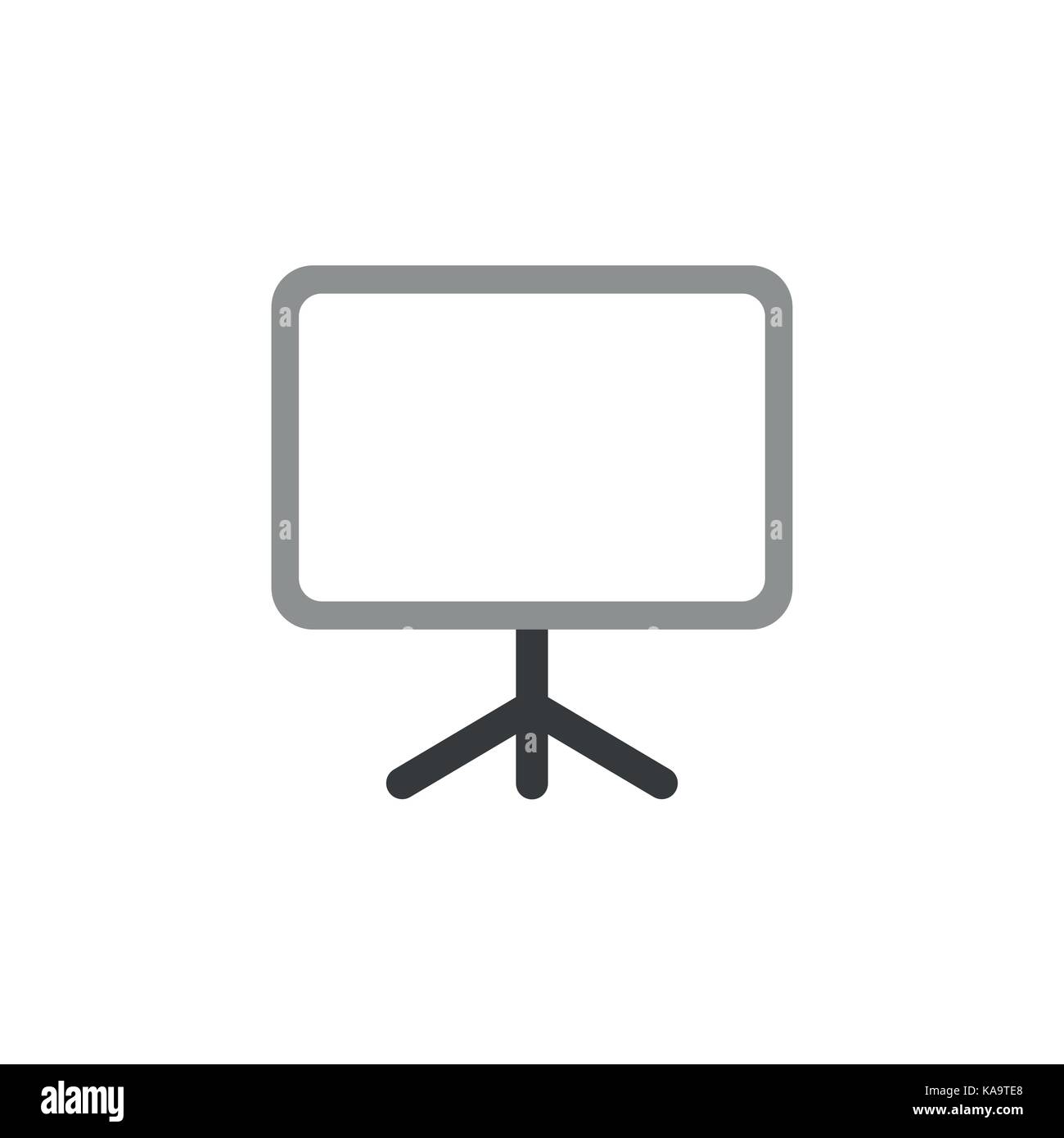 Flat design style vector illustration of blank presentation chart board ...