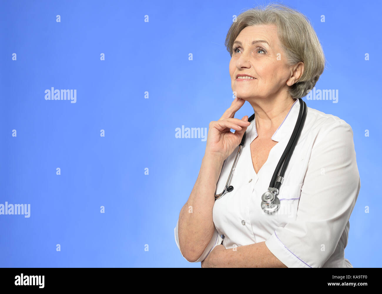 senior doctor with stethoscope Stock Photo - Alamy