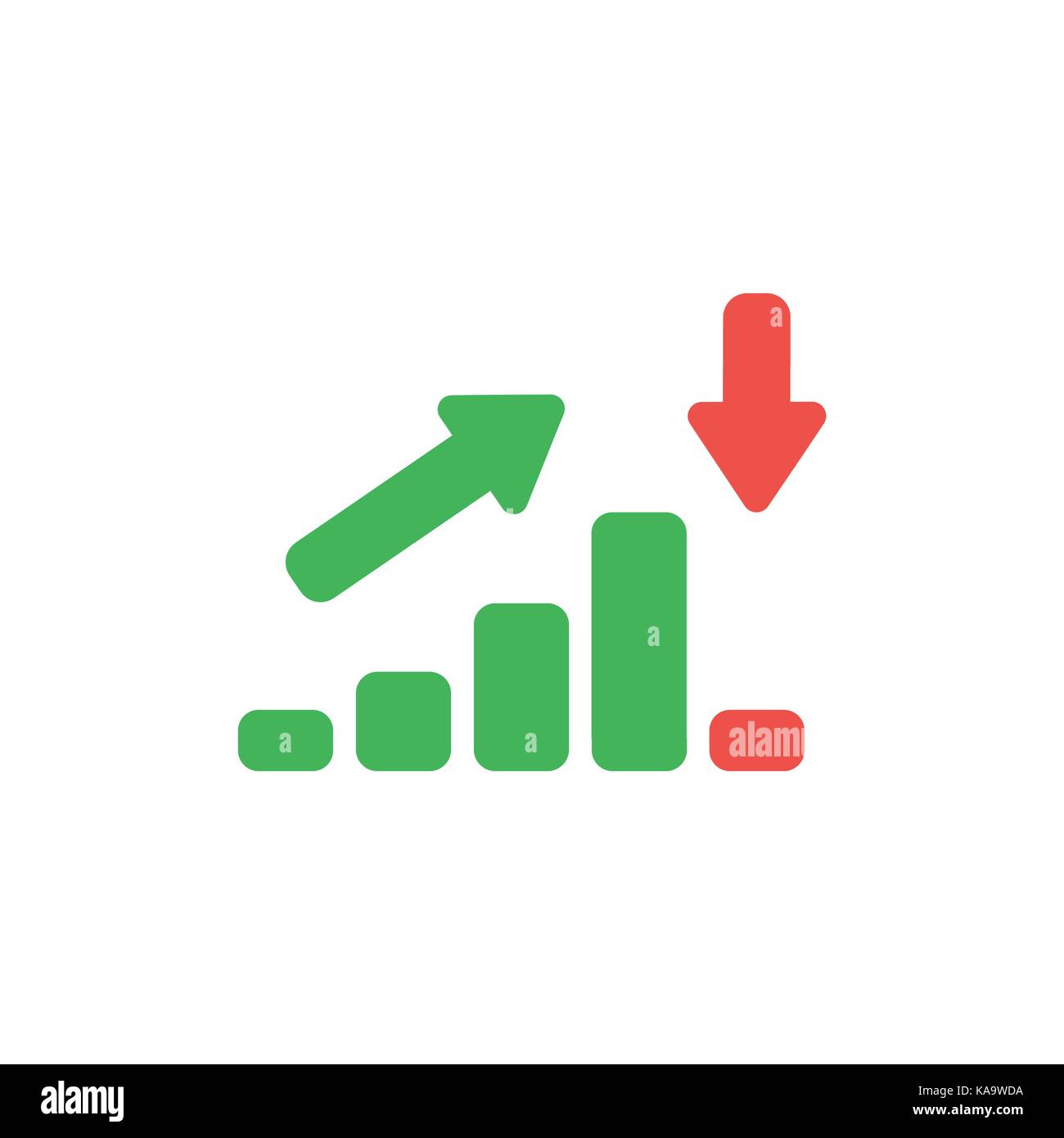 Flat design style vector illustration concept of green sales or value ...