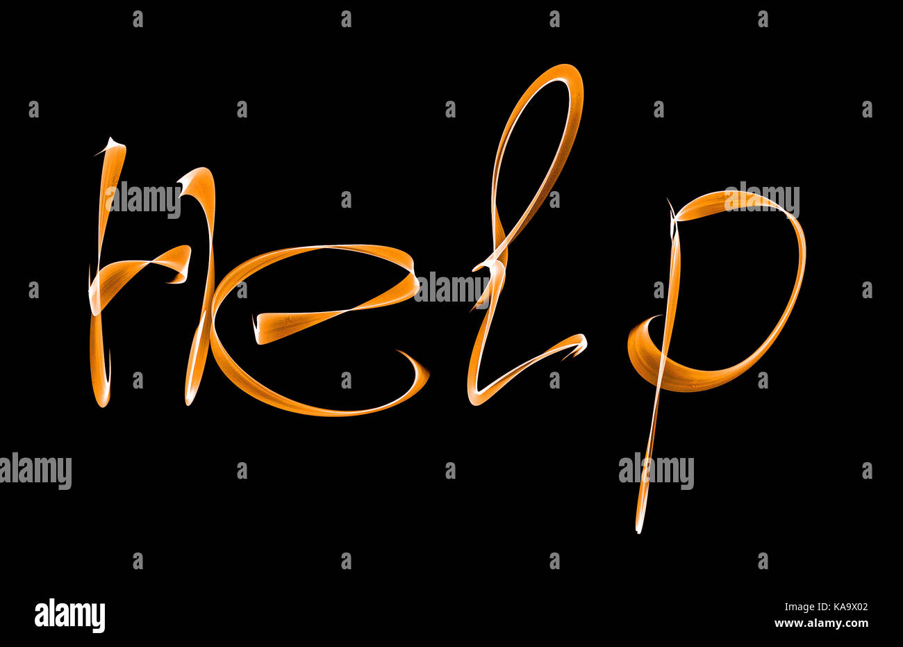 Glowing neon Help word over black background Stock Photo - Alamy