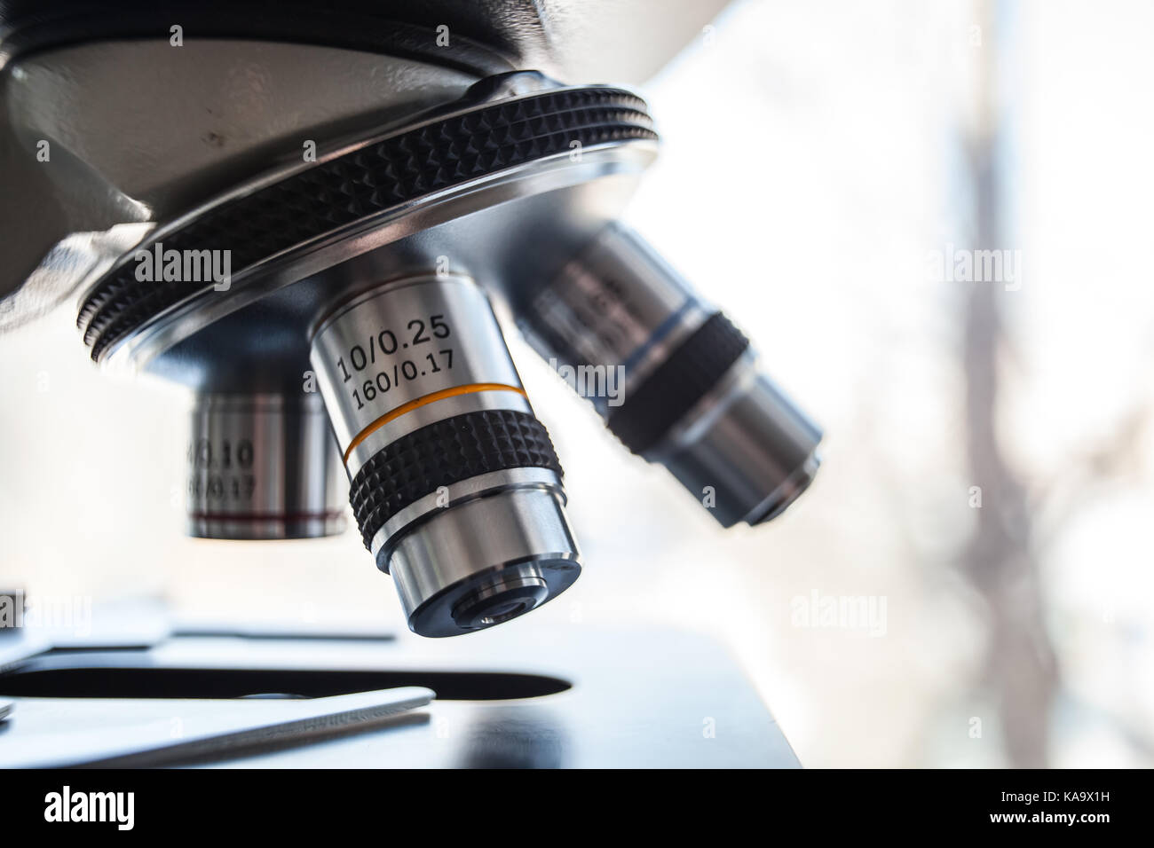 Optical microscope - science and laboratory equipment. For conducting ...