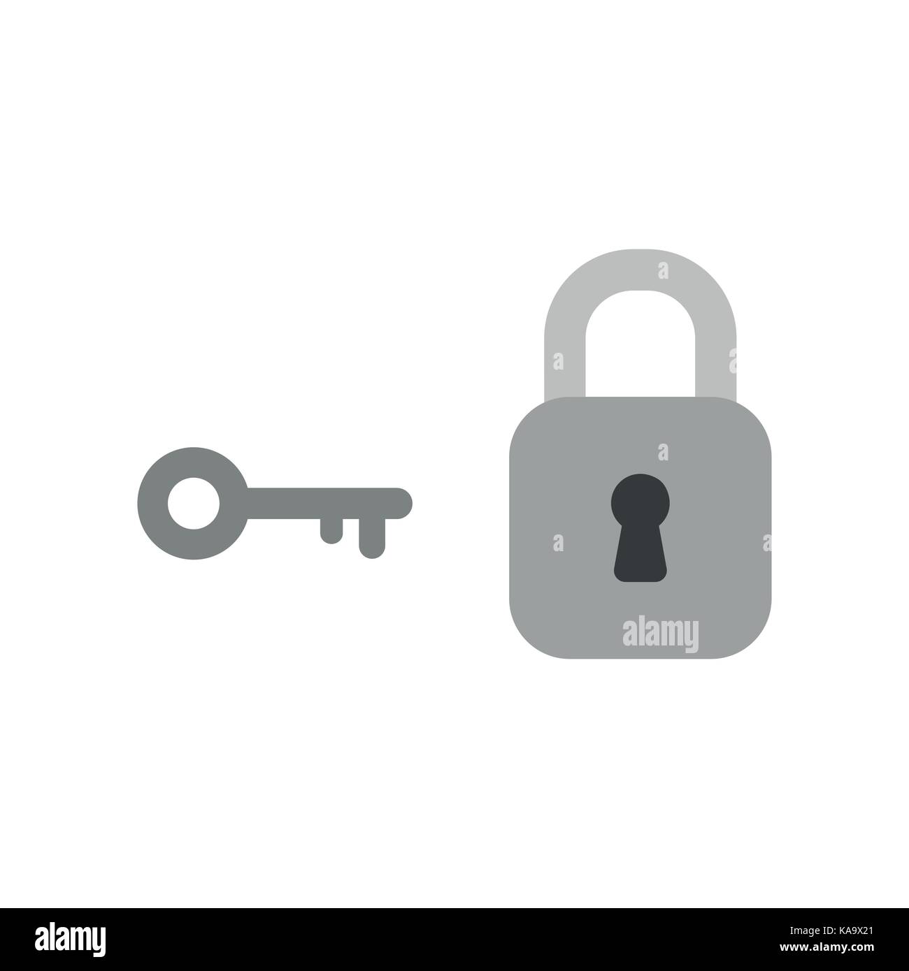 Flat design style vector illustration concept of grey and grey closed ...