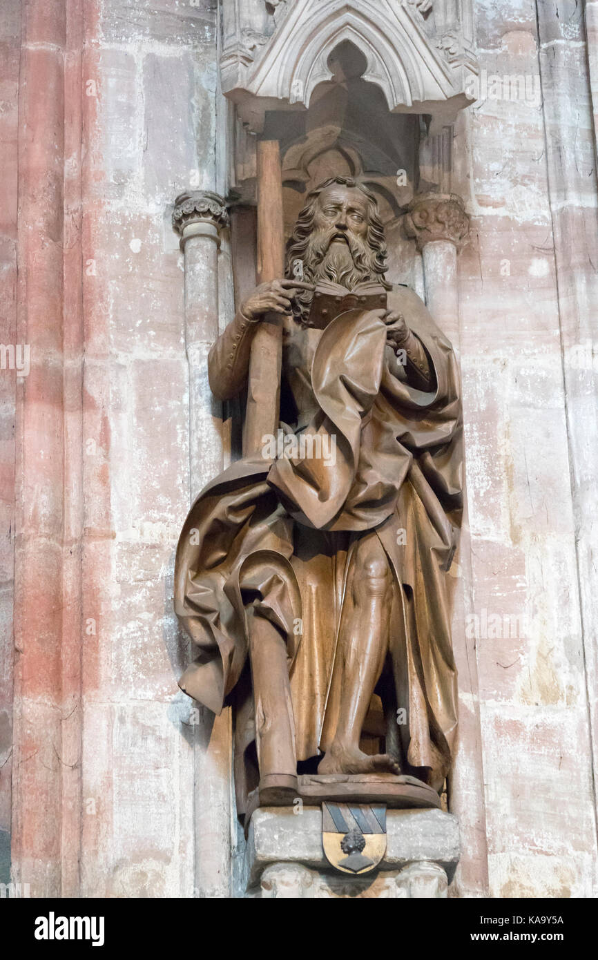 statue of St. Andreas, St Sebald, Sebalduskirche, Nuremberg, Nürnberg ...