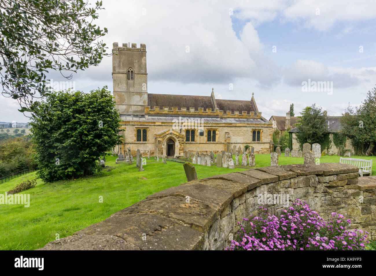 The parish church of St Michaels in the village of Church Stowe ...