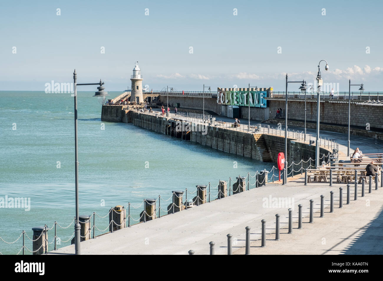 Folkestone Harbour Kent UK Triennial Celebration Stock Photo - Alamy
