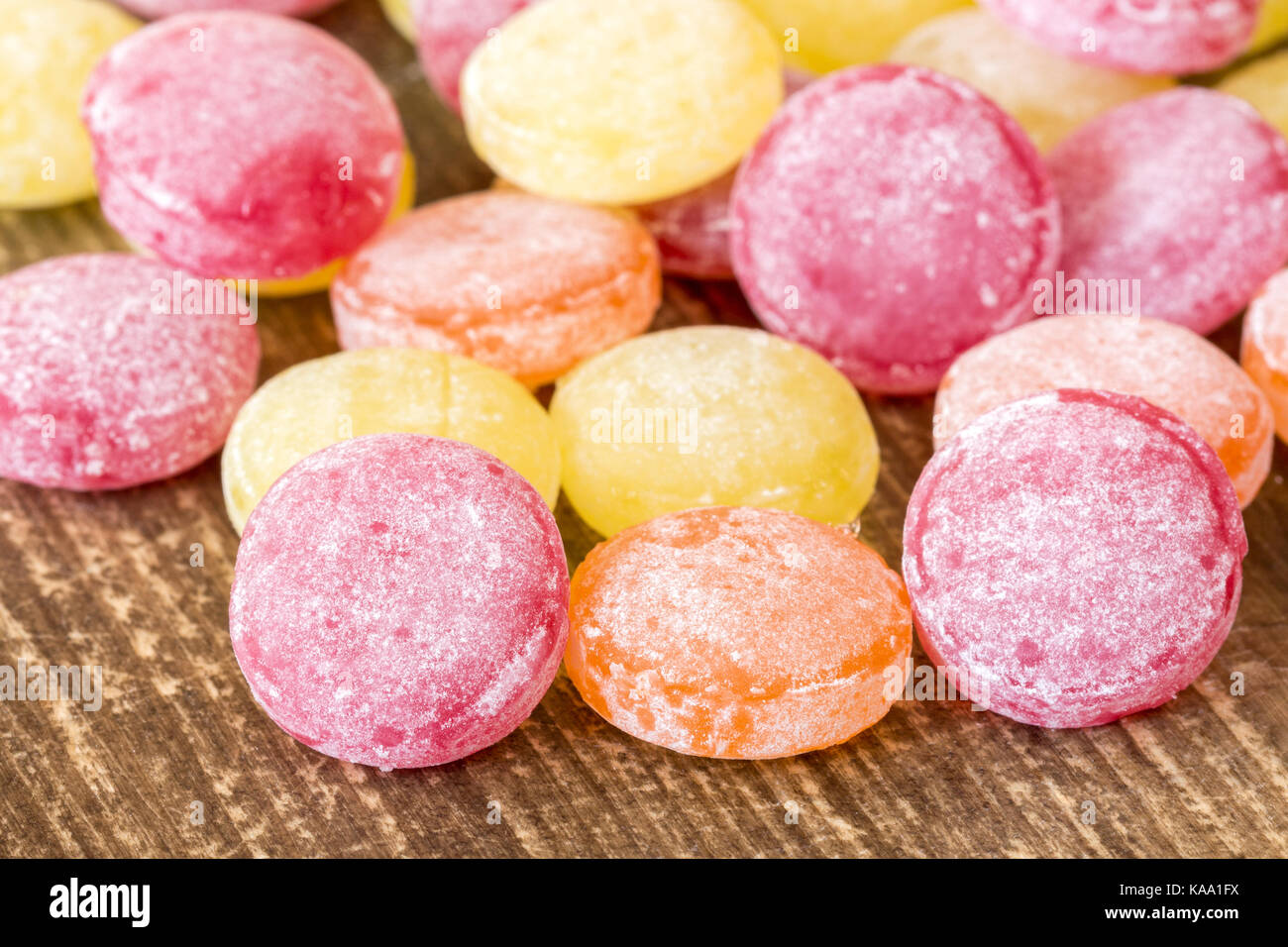 Pile of multicolored candies,close-up view Stock Photo - Alamy
