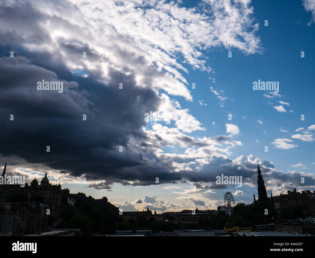 Dramatic Storm Clouds over New Town, Edinburgh, Scotland, UK, GB Stock ...