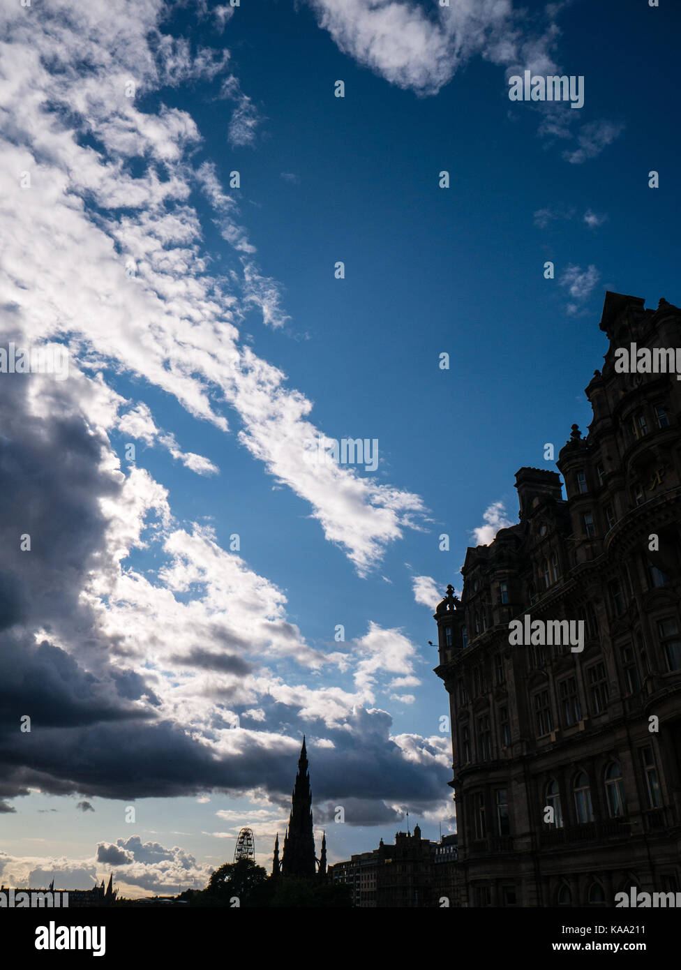 Dramatic Storm Clouds over New Town, Edinburgh, Scotland Stock Photo ...
