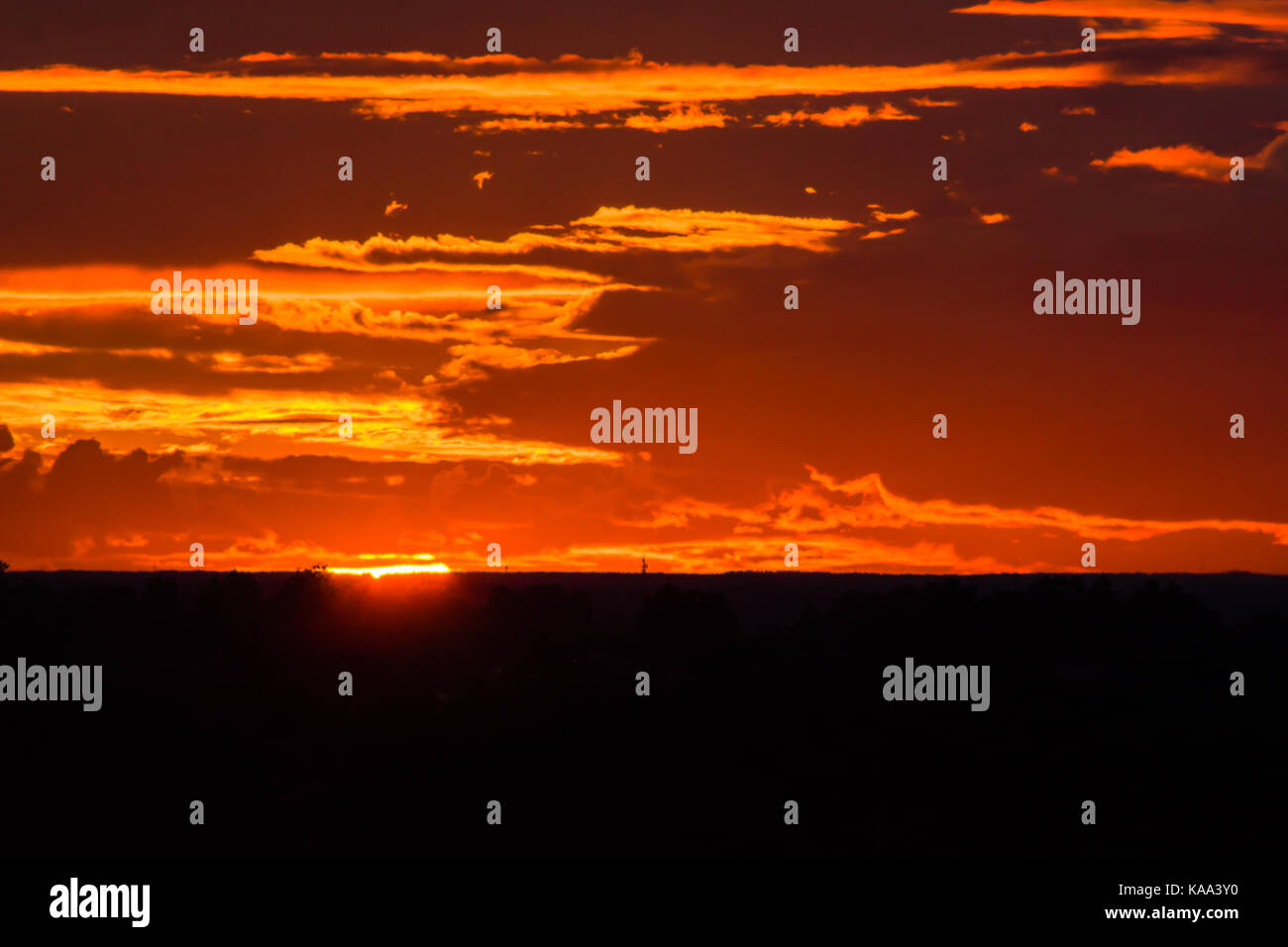 sunset in the summer landscape photography skyline Stock Photo - Alamy