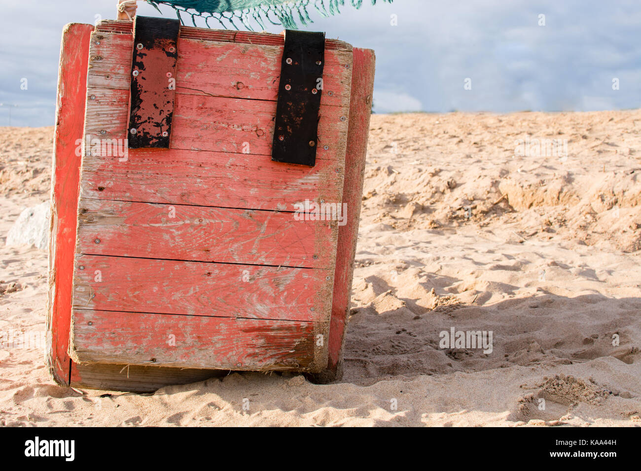 Empty wooden crate on beach hi-res stock photography and images - Alamy