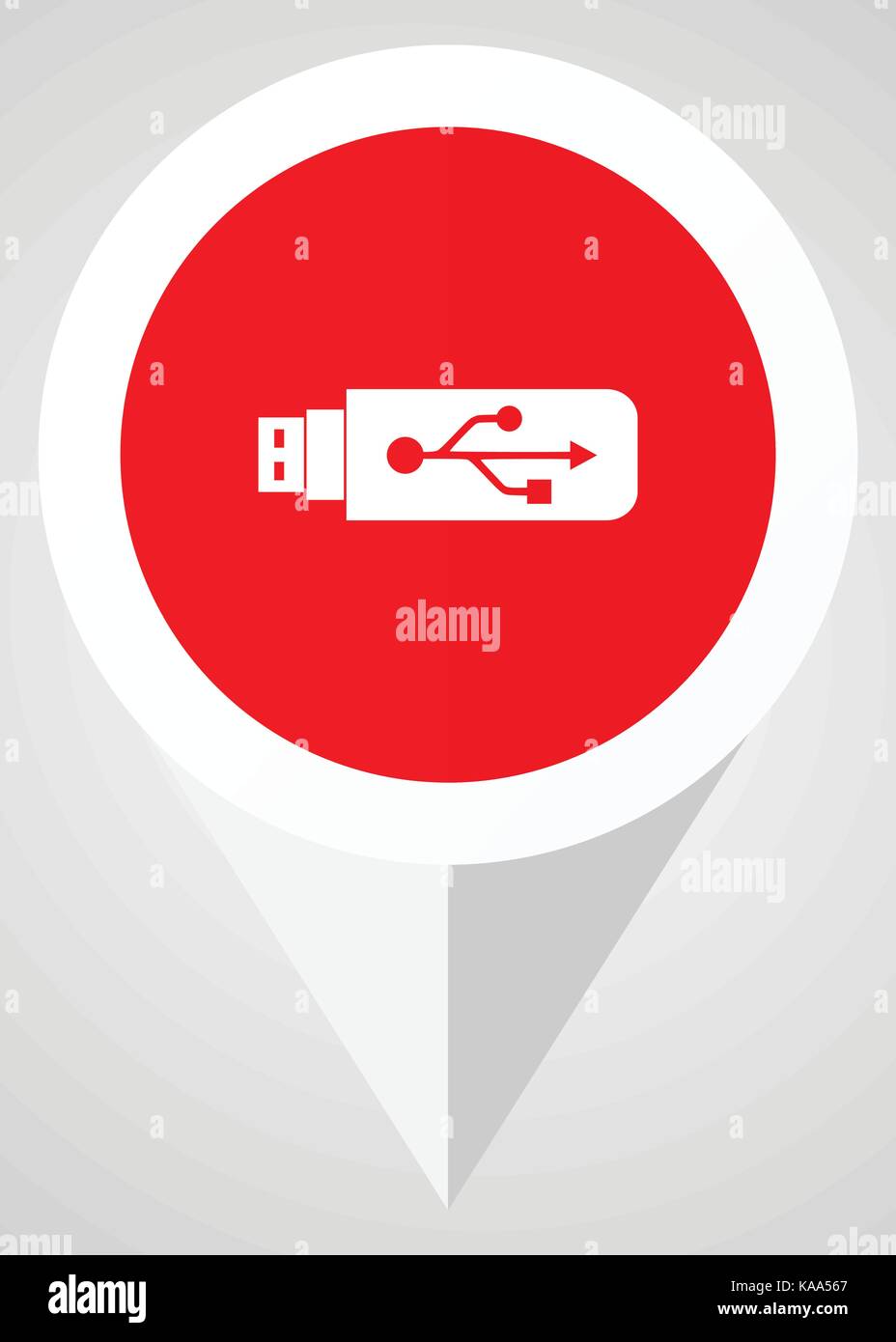 Usb red icon vector hi-res stock photography and images - Alamy