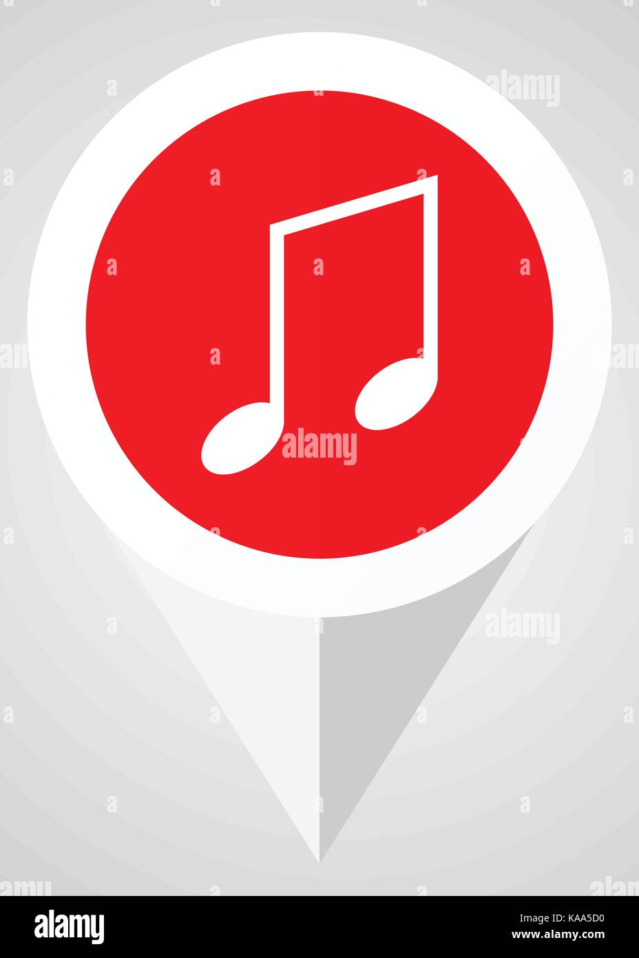 Map pointer music note icon hi-res stock photography and images - Alamy