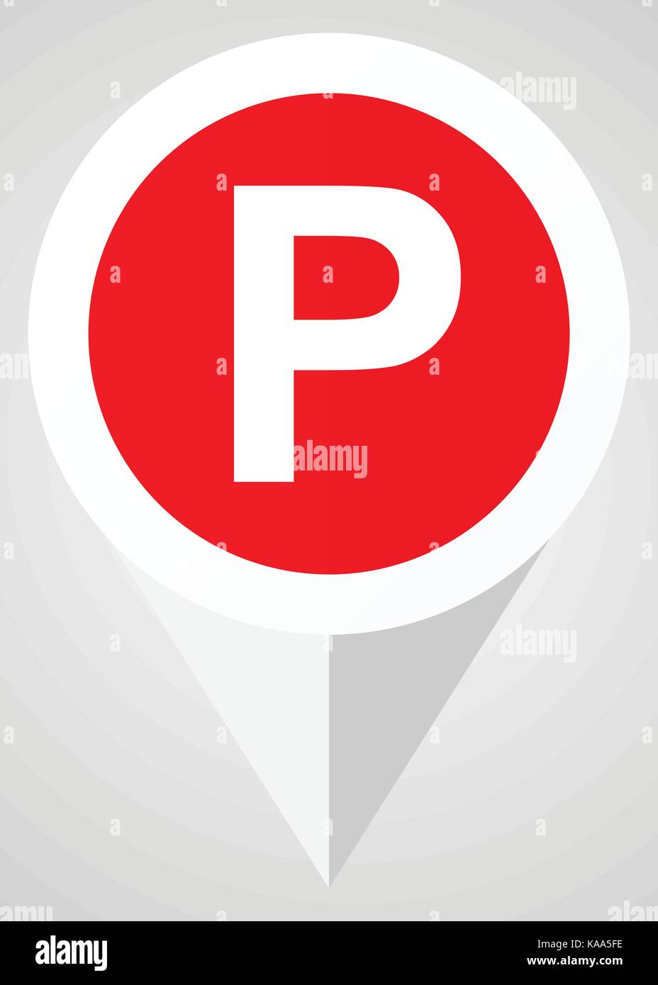 Parking vector icon. White and red web pointer in eps 10 for webdesign ...