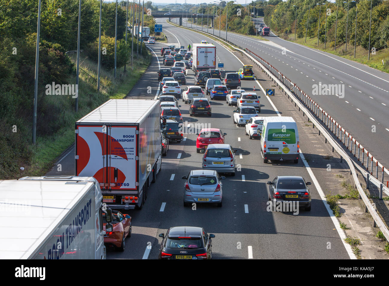Police cars blocked hi-res stock photography and images - Alamy