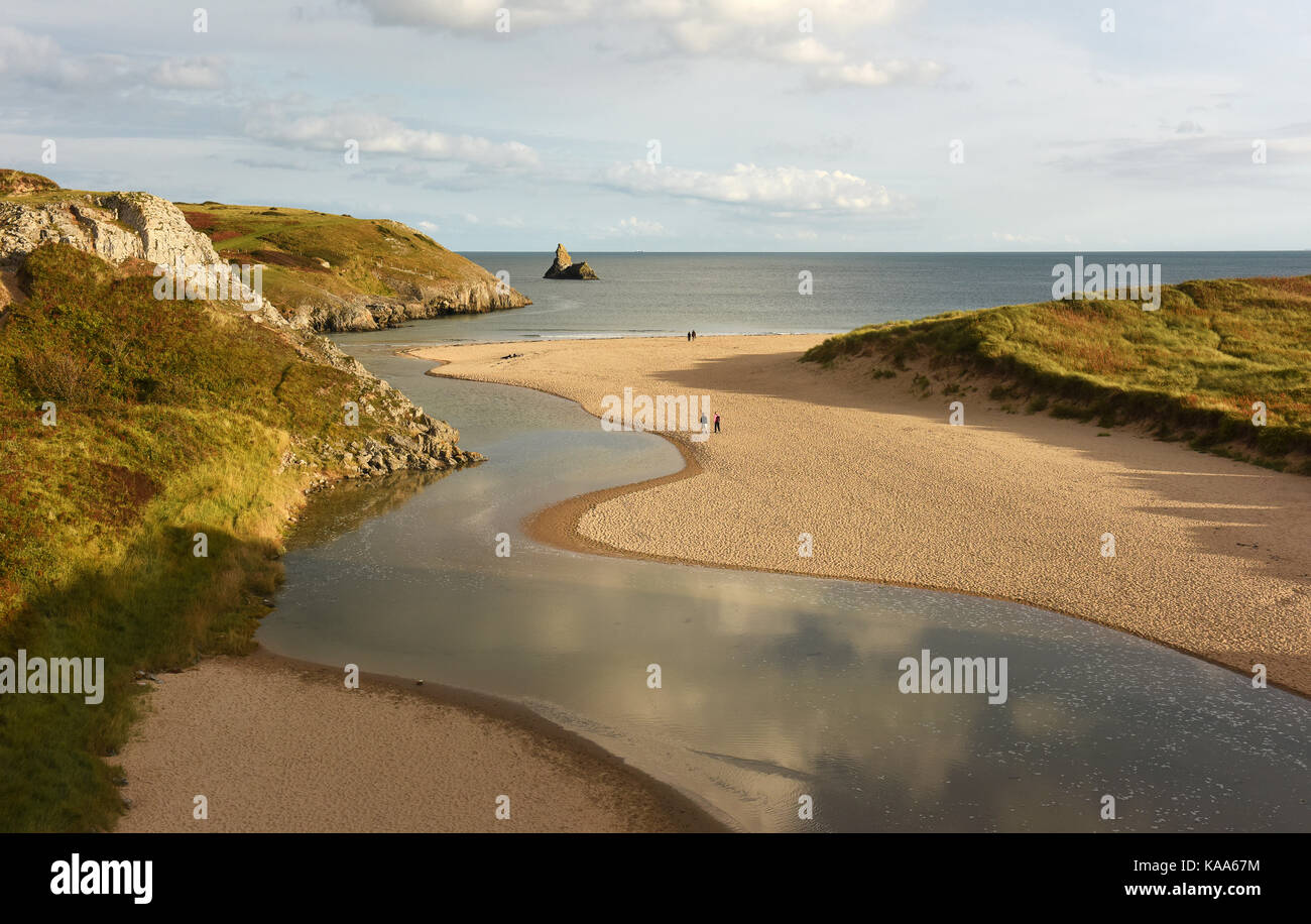 Broad Haven South beach located near the village of Bosherston in South ...