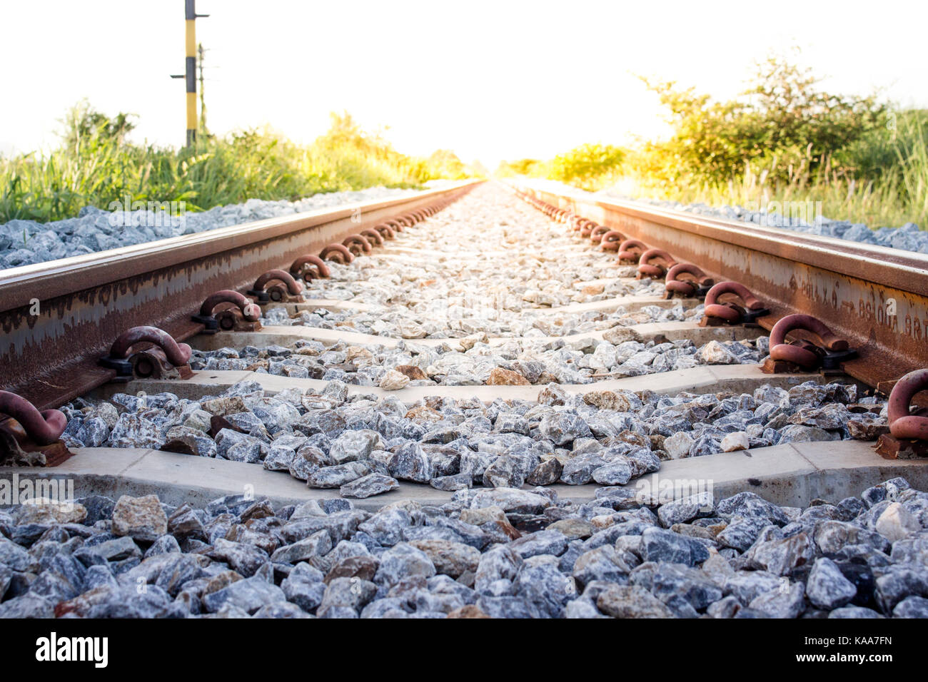 Beautiful sunrise road railroad hi-res stock photography and images - Alamy