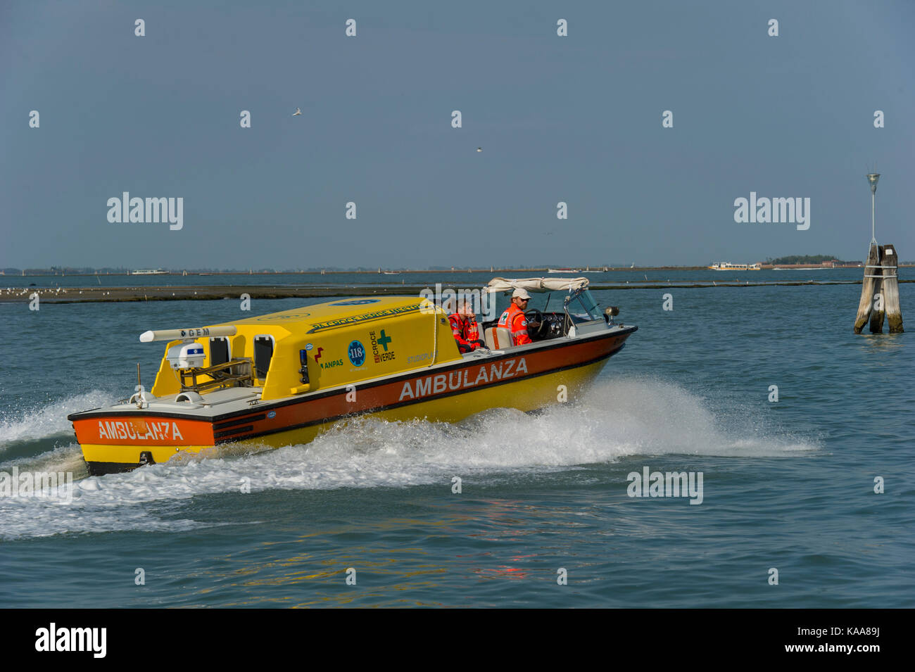 A Venice water ambulance Stock Photo - Alamy
