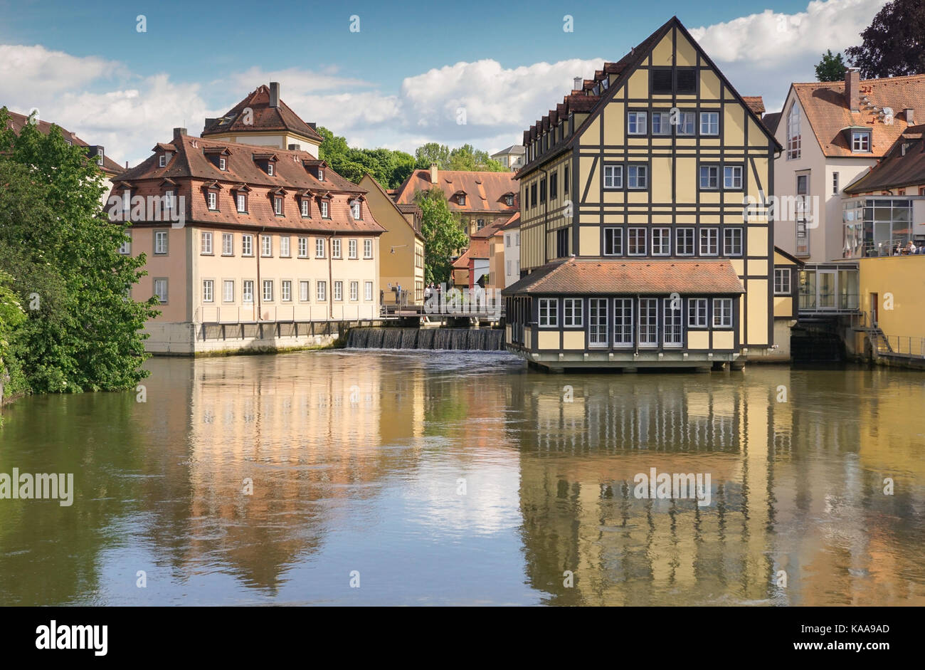 BAMBERG, GERMANY - MAY 25, 2017: Historical buildings in downtown of ...