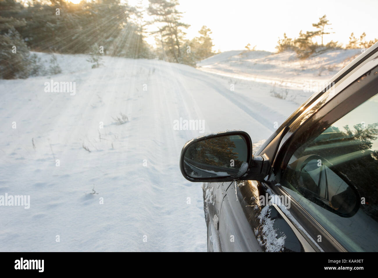 Car left mirror Stock Photo - Alamy