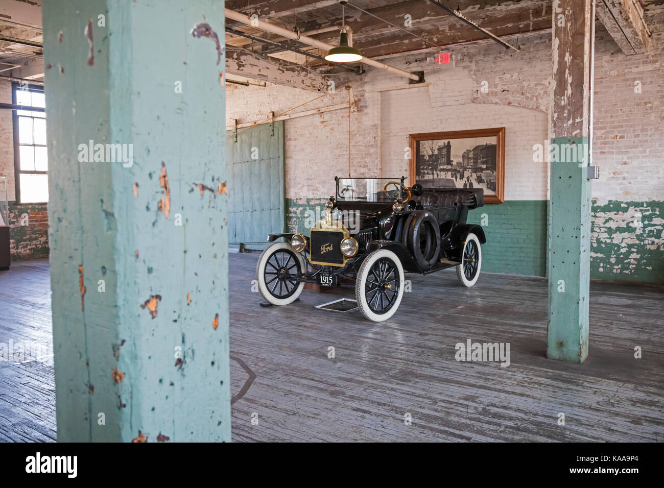 Detroit, Michigan - A 1915 Ford Model T Touring car on display at the ...