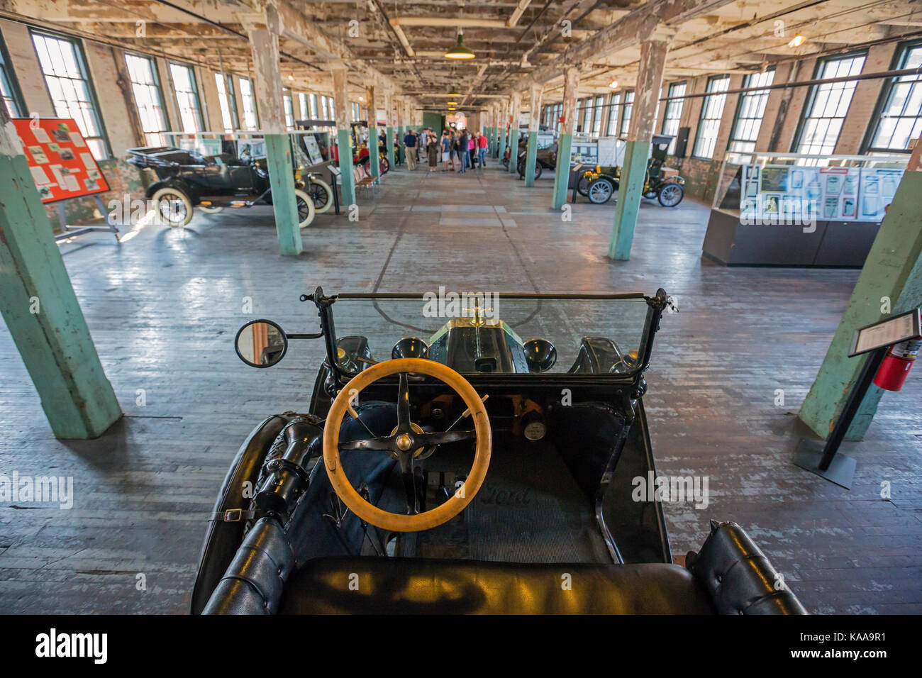 Detroit, Michigan - A 1915 Ford Model T Touring car on display at the ...