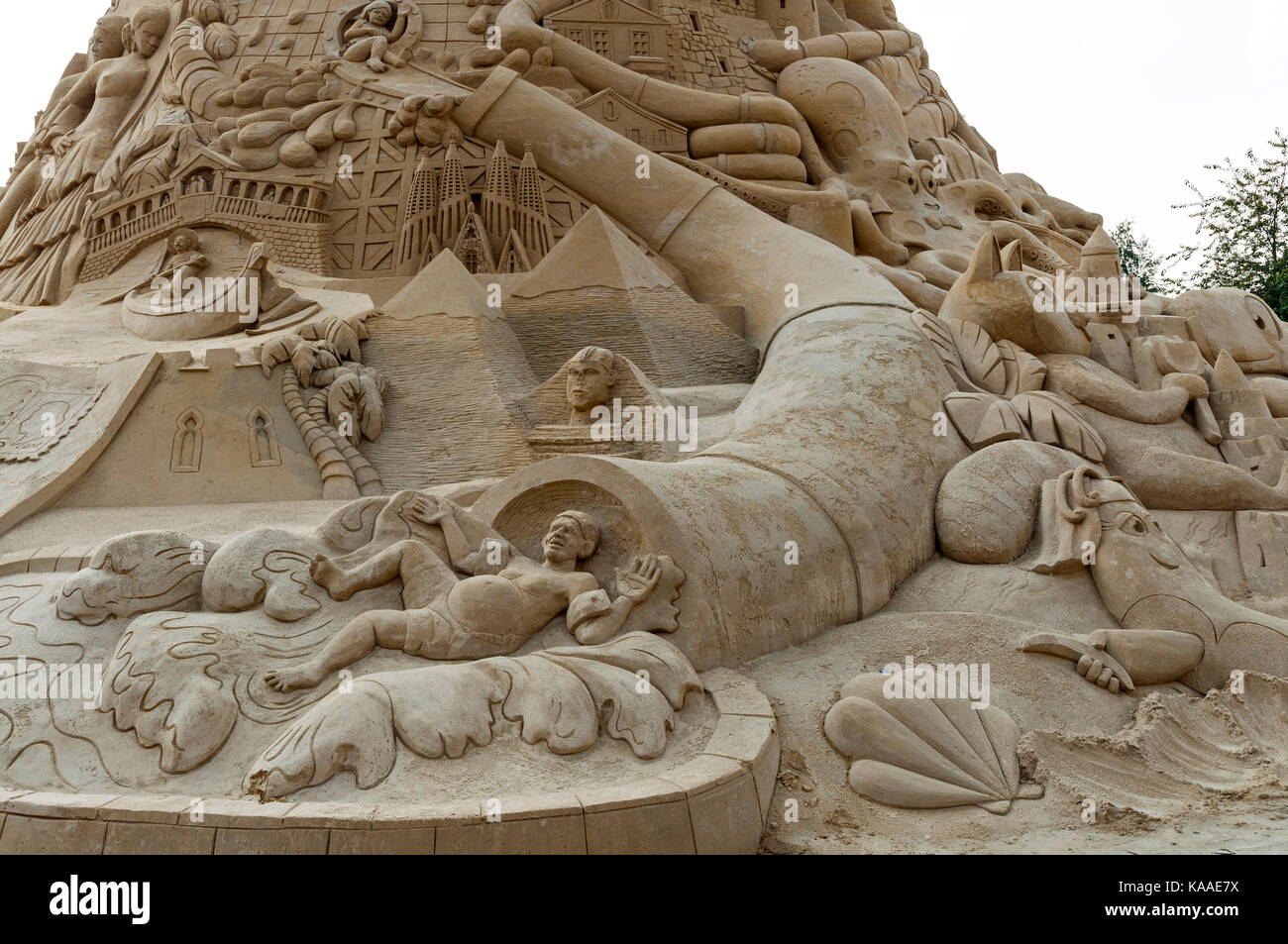 Record breaking sand castle which gained an entry in the Guiness Book ...