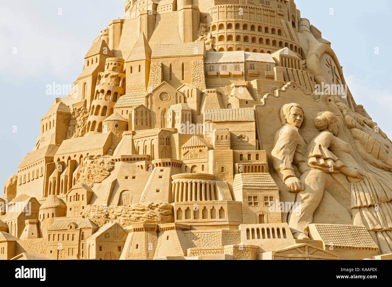 Record breaking sand castle which gained an entry in the Guiness Book ...