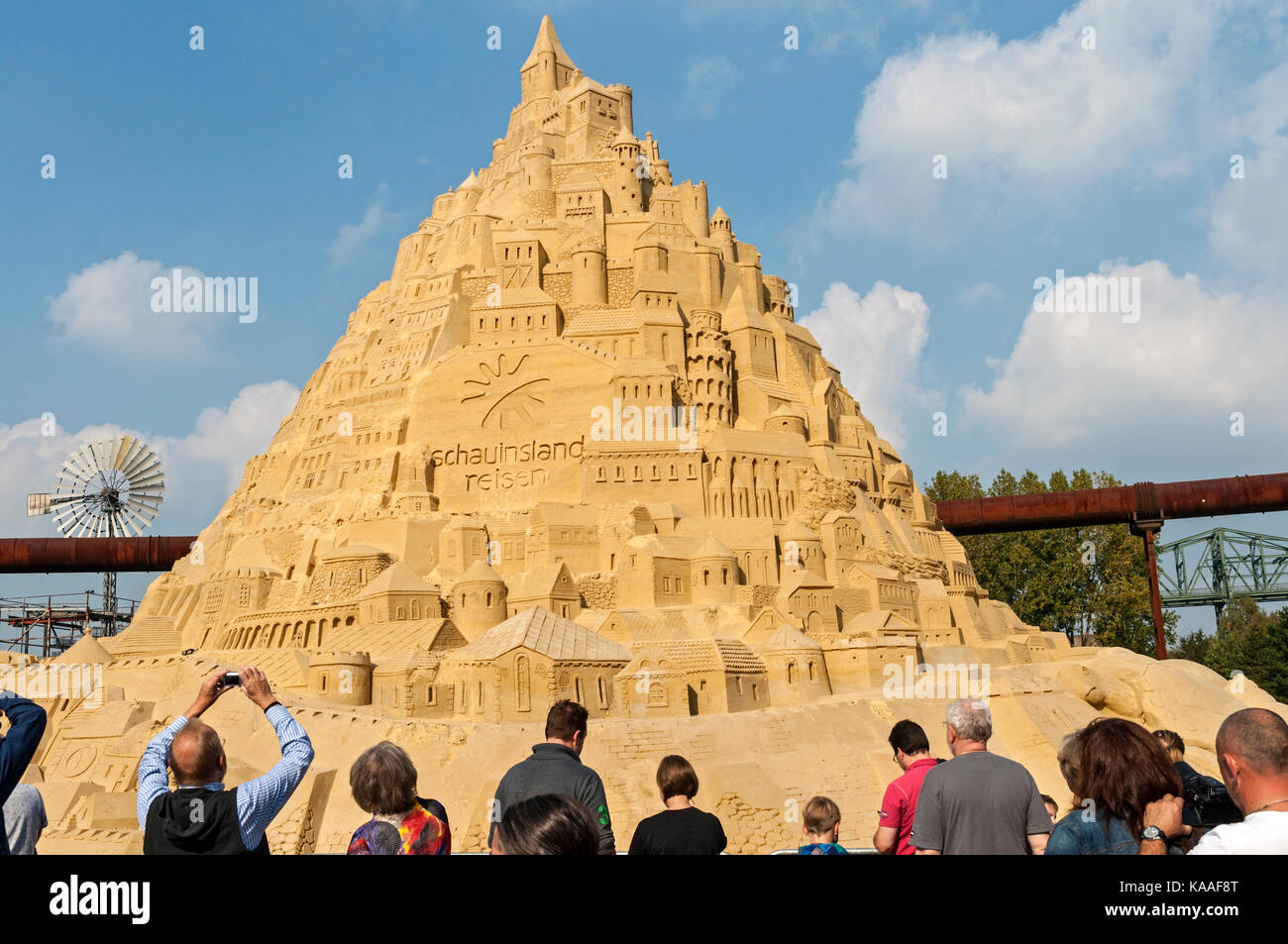 Record breaking sand castle which gained an entry in the Guiness Book ...