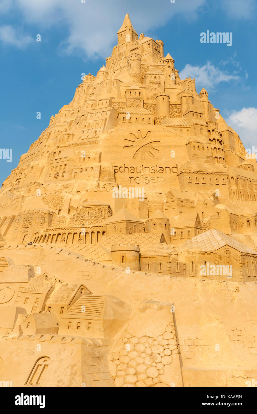 Record breaking sand castle which gained an entry in the Guiness Book ...