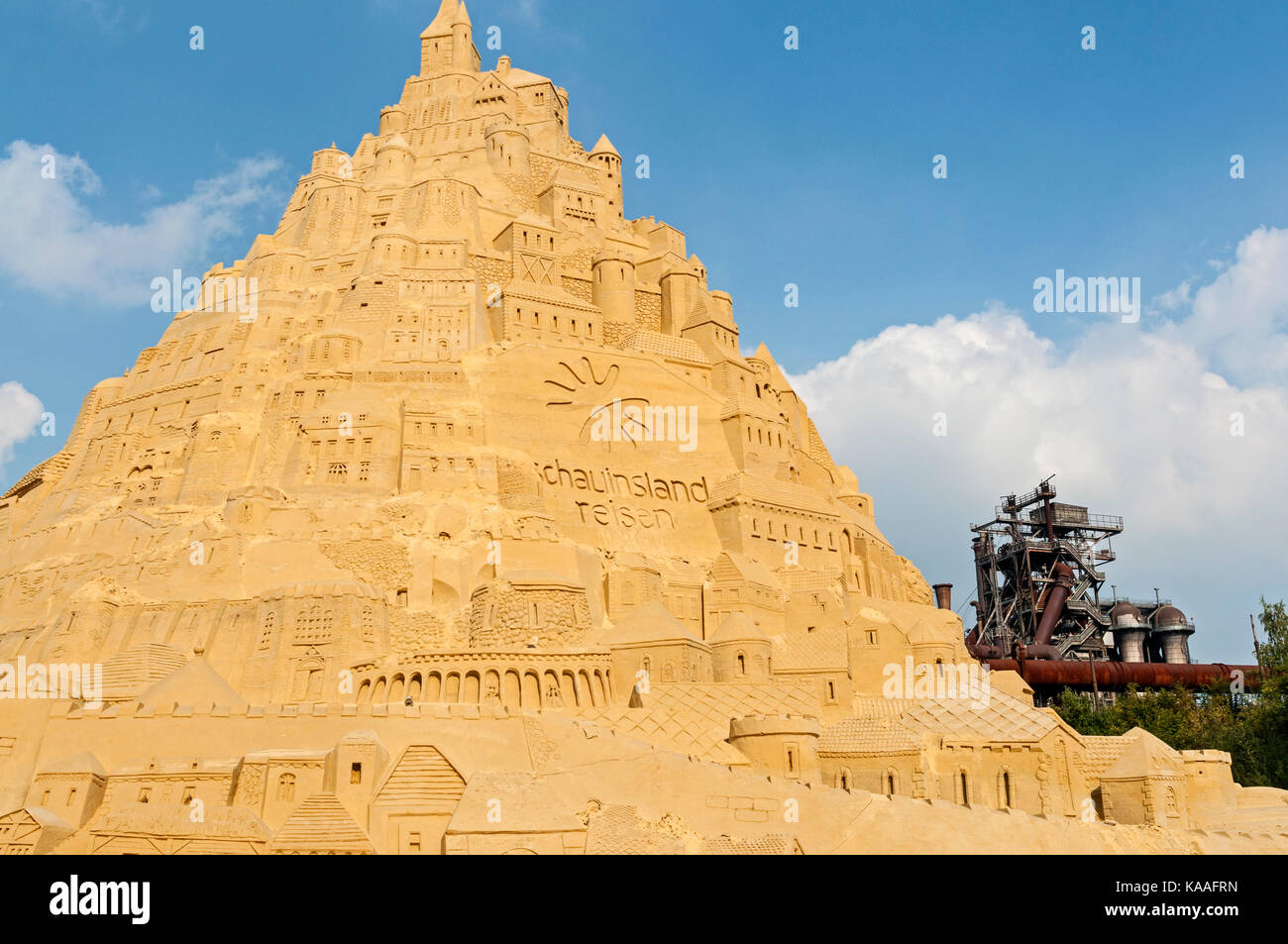 Record breaking sand castle which gained an entry in the Guiness Book ...