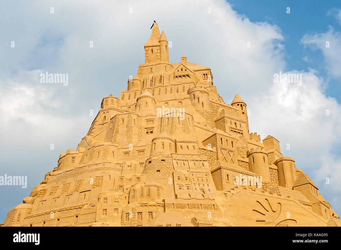 Record breaking sand castle which gained an entry in the Guiness Book ...