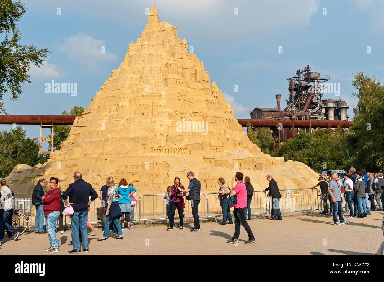 Record breaking sand castle which gained an entry in the Guiness Book ...